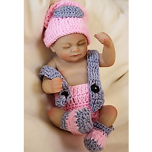 Wamdoll Miniature 10" Truly Real Beautiful Dreamer Newborn Baby Dolls Silicone Vinyl Full Body Waterproof for Girl