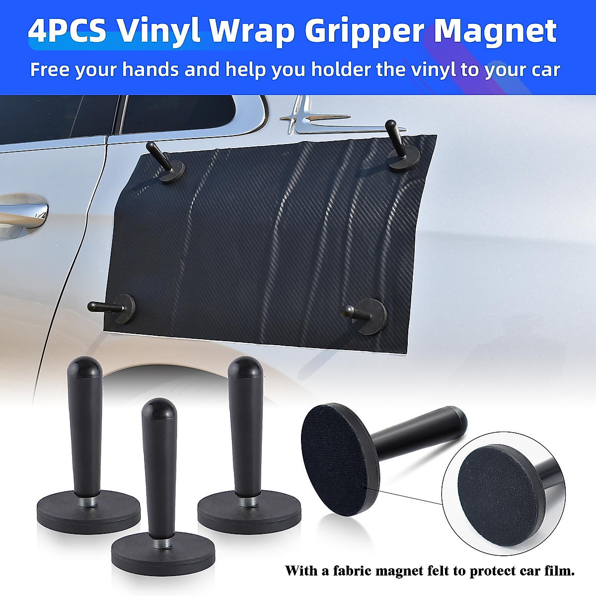 Zanch Vinyl Wrap Tool Kit,Complete Tools for Automotive Vinyl Wrap Film Installation - Deluxe 45pcs Includes Blue Heat Gun