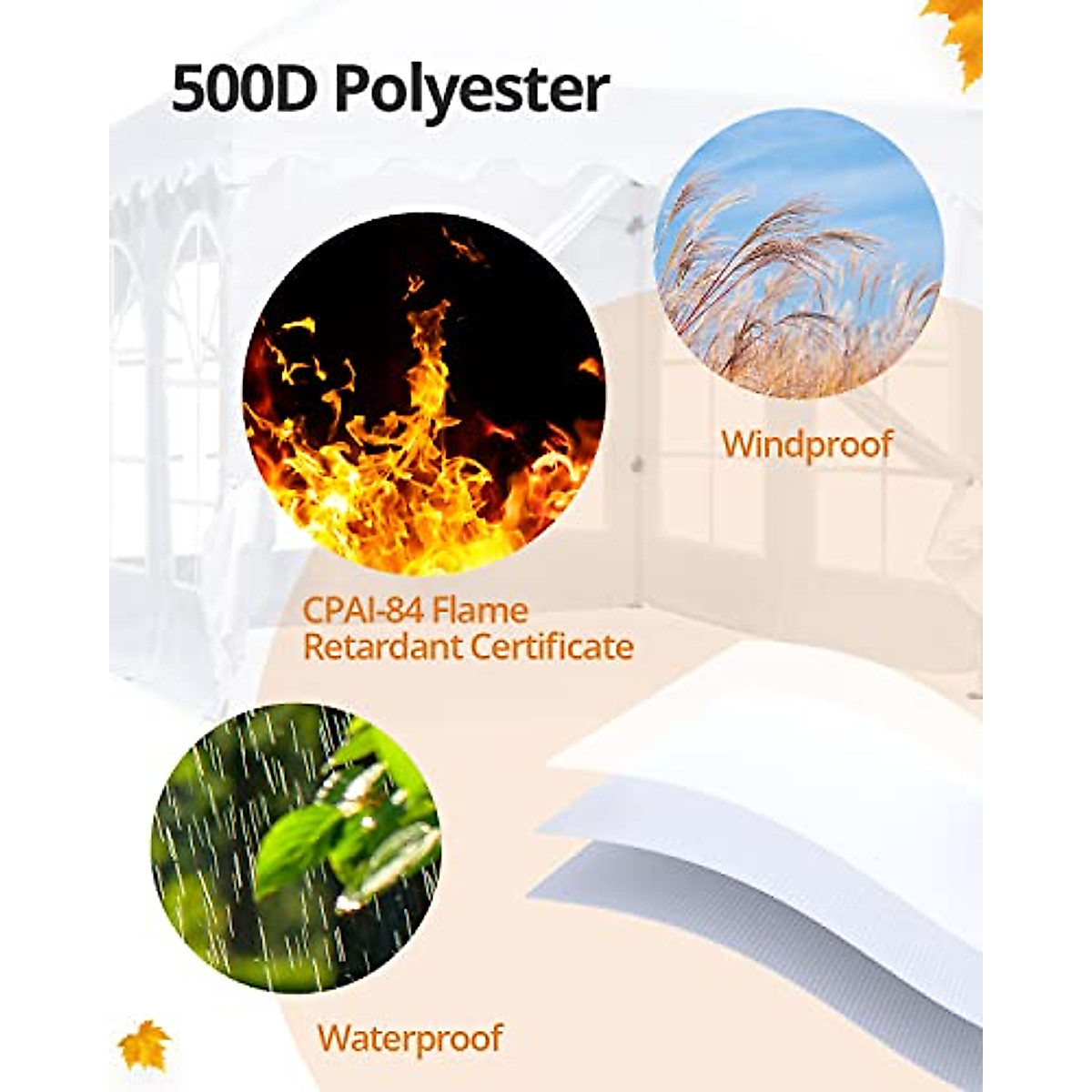 Quictent Ez up 10'x10' Pop up Canopy Tent with Sidewalls Commercial Party Wedding Event Gazebo Tent Waterproof, Full Truss Structure, 4 Sidewalls with 4 Entrances & Large Clear Church Windows (White)