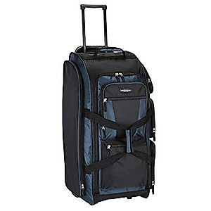 Travelers Club Xpedition 30 Inch Multi-Pocket Upright Rolling Duffel Bag, Blue, 30" Suitcase
