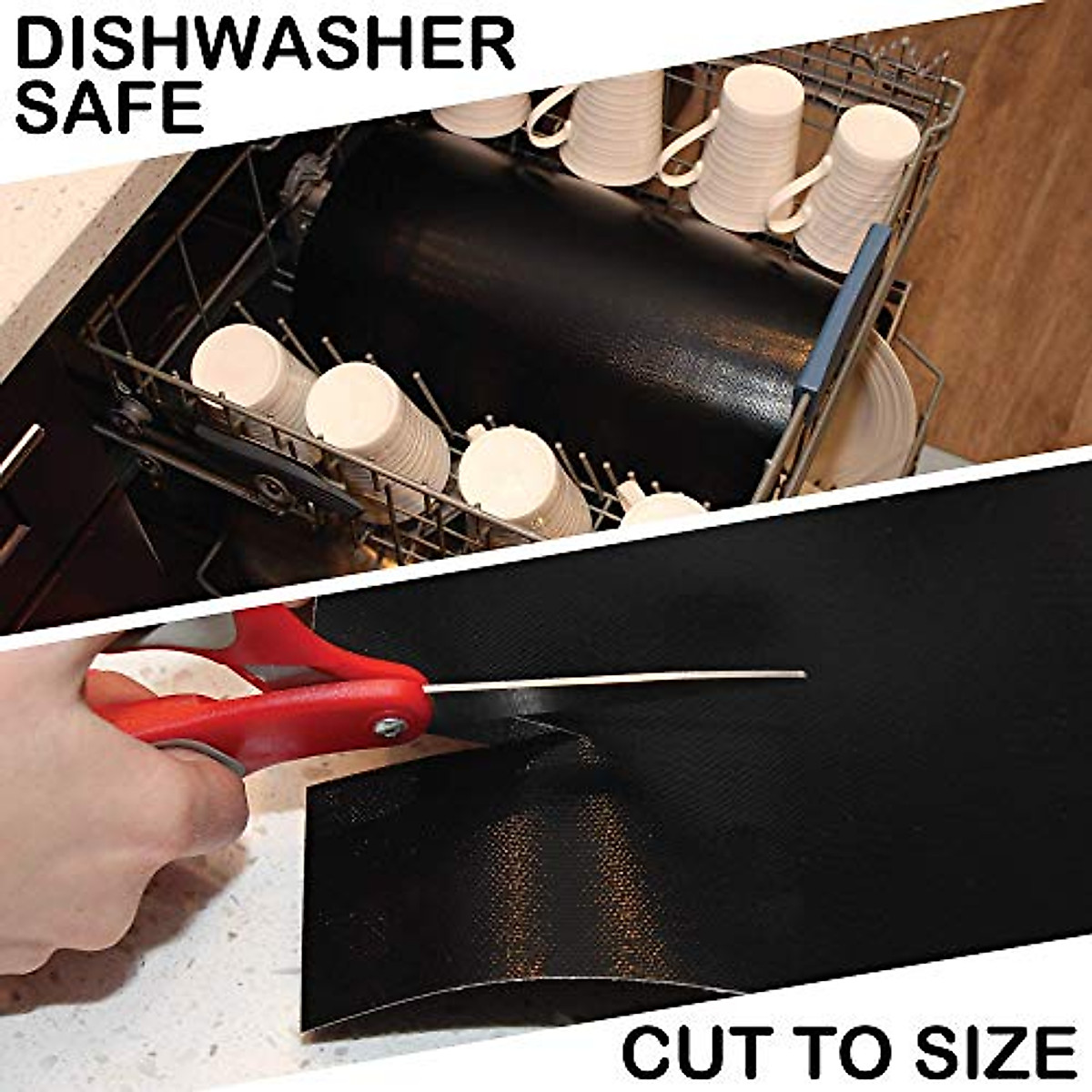 GrillShield - 3 Heavy Duty 600 Degree Grill and Bake Mats - 13 X 16 inches Non Stick Mats for BBQ & Baking, Reusable and Easy to Clean