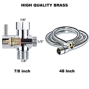 Bidet Sprayer for Toilet, Hand held Stainless Steel Toilet Bidet Sprayer Kit with Hose, Easy Install Bidet Attachment for Toilet, Bidet Sprayer for Personal Hygiene, Toilet Clean, Baby Diaper Cloth