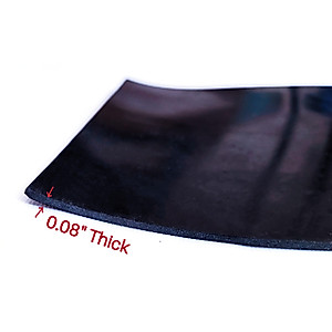 Rubber Sheet Anti Vibration Isolation Pads Acoustic Damping Film Shock Absorbing Foam Rubber Mat 12 x 6 x1/8 inch 70 Duro