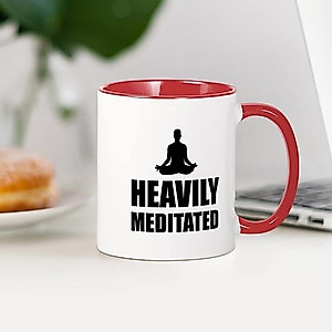 CafePress Heavily Meditated Mugs Ceramic Coffee Mug, Tea Cup 11 oz