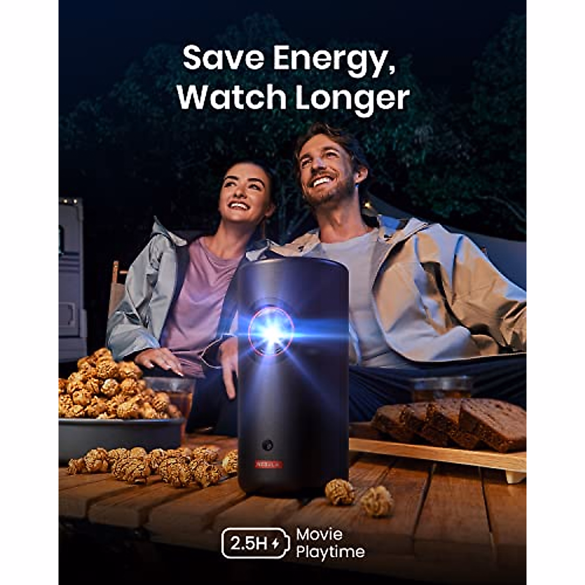 Nebula Anker Capsule 3 Laser 1080p with NEBULA Desktop Stand for Projectors