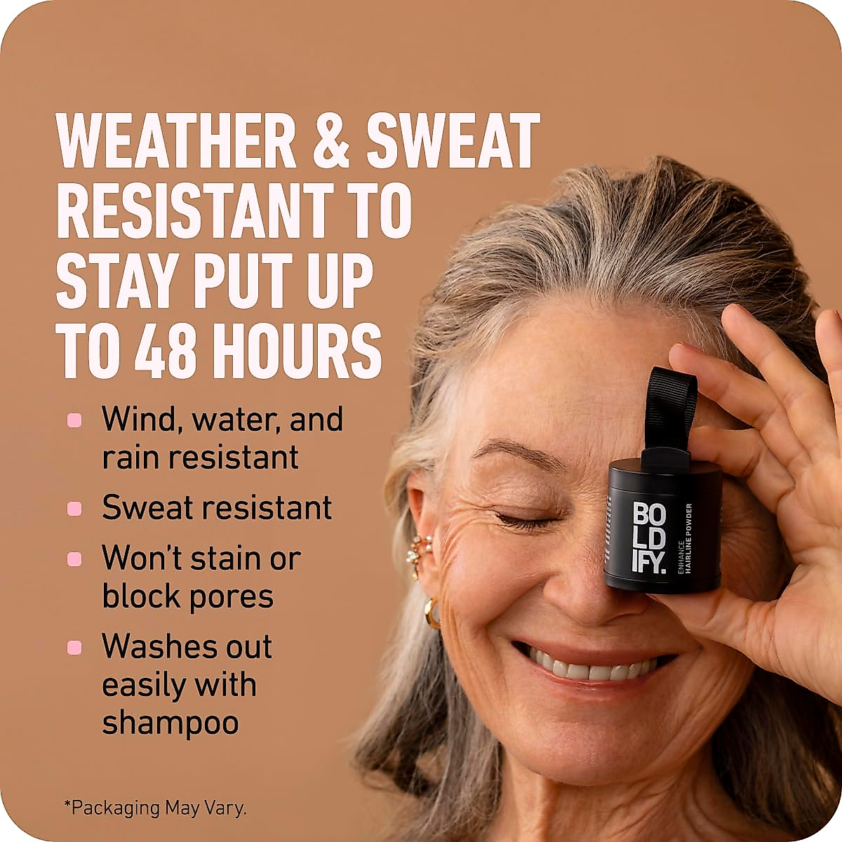 Hair Fiber (Light Brown) + Hairline Powder (Light Brown): Boldify Build & Conceal Bundle - Undetectable Hair Thickener for Fine Hair, Instant Stain-Proof Root Touchup Powder, For Men & Women