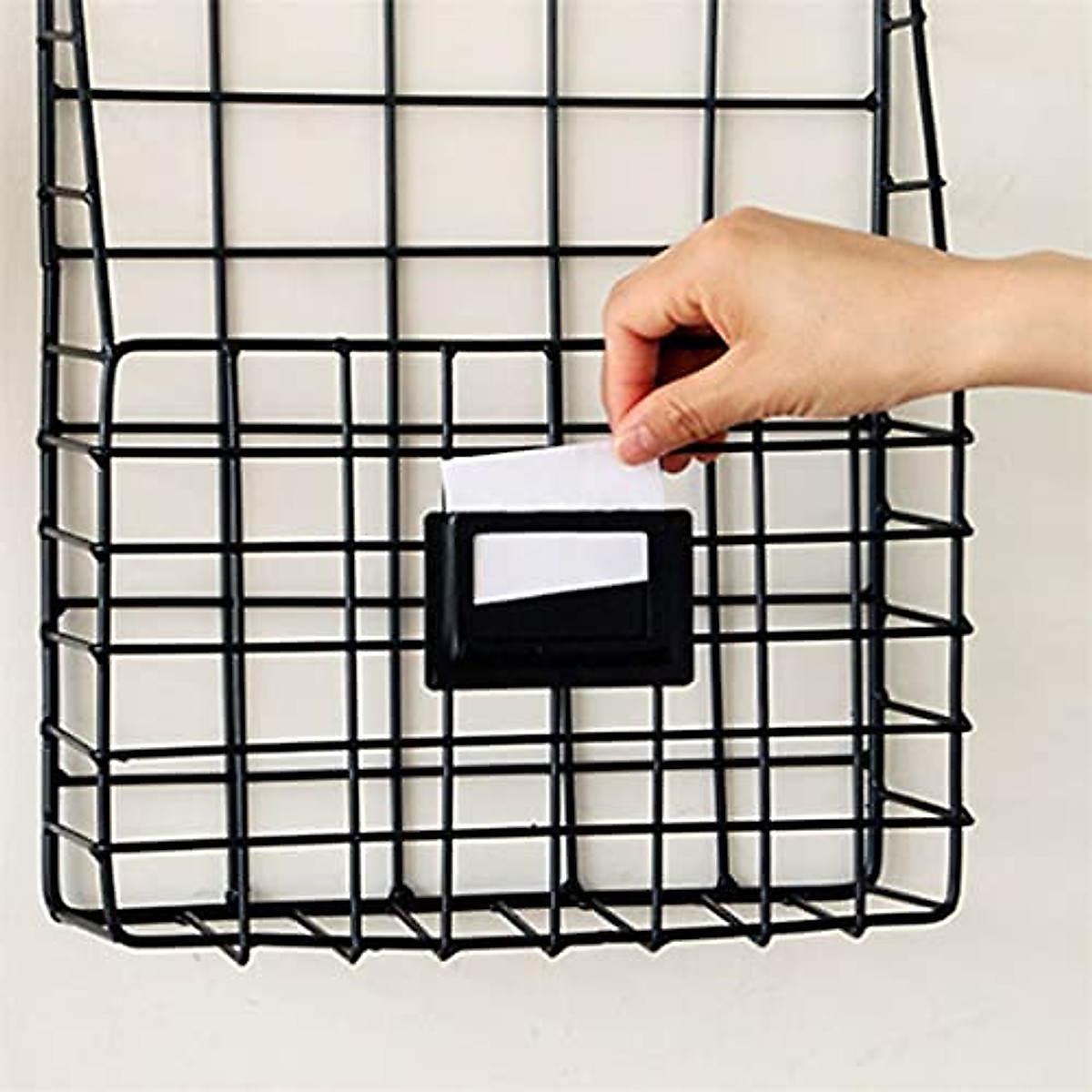 EYHLKM Storage Basket Metal Newspaper Rack Bookshelf Wall Mounted Office Iron Grid Wall-Mounted (Color : E, Size : 1)