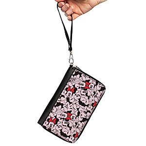 Buckle-Down Women's PU Zip Around Wallet Rectangle-Minnie Mouse, 7.5"x4.5"