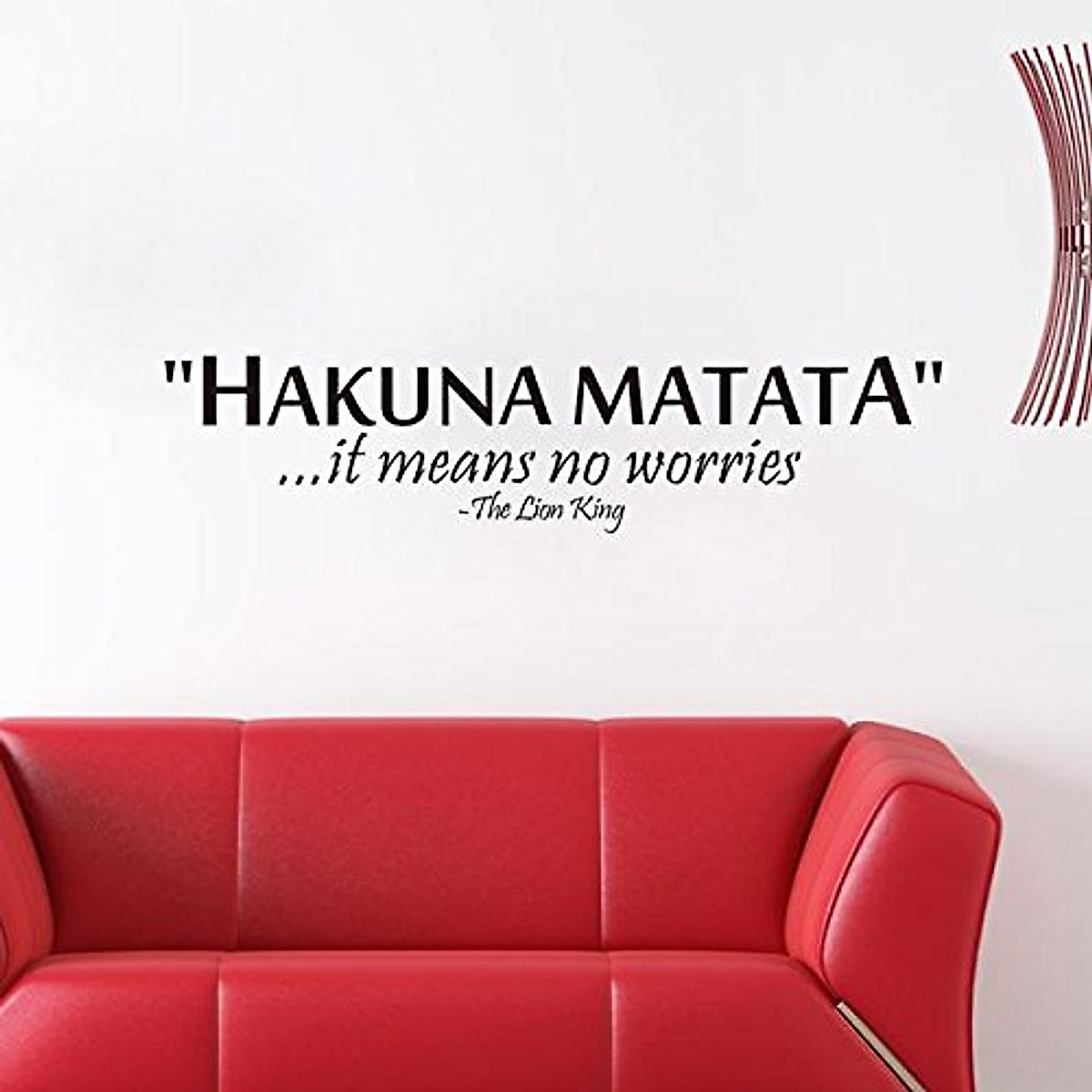 Removable Vinyl Quotes Saying Hakuna Matata…Its Means No Worries, The Lion King Wall Stickers Murals, Home Décor, Offices Decor, Kids Rooms Decals for Children Rooms