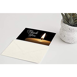MPC Brands Funeral Thank You Cards - Sympathy Bereavement Thank You Cards With Envelopes - Message Inside (50, Religious)