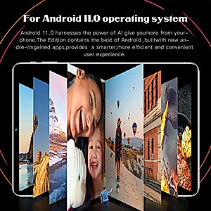 LBEC Tablet PC, 100240V 2.4G 5G WiFi Blue 4GB 64GB 10.1 Inch Reading Tablet for 11.0 (US Plug)