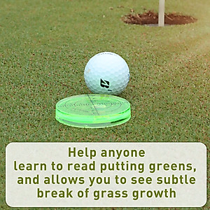 Golf Green Reader Pro Putt Golf Ball Marker Round Bubble Level High Precision Golf Putting Aid Putting Green 66x12mm