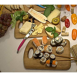 RYBA Hanging Wooden Chopping Board - Premium Solid Oak Wood - Great for Chopping and Serving Appetiser - Alternative Stylish Wooden Cheese Board – Oak Cutting Board with Hanging Hole (11x7,9x0,8")