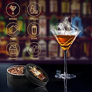 Cocktail Smoker Kit - Old Fashioned Cocktail Kit 6 Different Flavor Wood Chips, Whiskey Smoker Kit for Cocktails, Wine, Drink, Cheese, Meats, Gifts for Men, Dad and Boyfriend