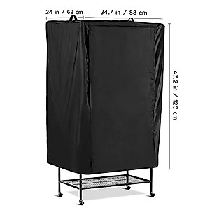 POPETPOP Mesh Birds Cage Seed Catcher + Universal Washable Bird Cage Cover (Black)