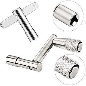 EastRock Drum Keys 3-Pack Drum Tuning Key with Continuous Standard Motion Speed key,Universal Drum Key Tuner (Chrome-Plated Steel)