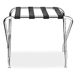 Whitmor Chrome Luggage Rack - Foldable - Commercial Quality