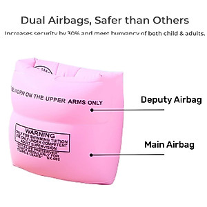 2-4 Pack Arm Floaties Swimming Rings for Kids Children Adults, Pool Floats Arm Bands, Inflatable Swim Rings, PVC Arm Bands Floater Sleeves for Toddlers Children 3-5-6-12 Years (Orange+Pink)