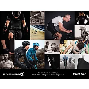 Endura Men's Pro SL Cycling Bibshort Medium Pad Black, Large