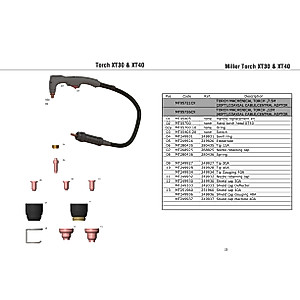 THEIA PLASMA Plasma cutting consumable 770791Electrodes 249926 for Hobart Airforce 40i 12ci XTR Series Miller XT30 XT40 Plasma Torch (MT249926)