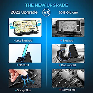 IPOW Anti-Slip Silicone Car Phone Dashboard Pad Mat,Hands-Free Cell Phone Holder for Car/Home/Office Compatible with iPhone 7 7P 6s 6 X XS 8 8P 5S,Galaxy S8 S7 S6 S5, Google Nexus