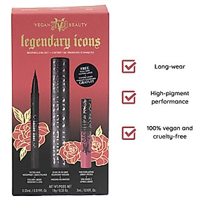 Kat Von D Legendary Icons Set Includes Full Size Mascara + Full Size Tattoo Liner + Lolita Liquid Lipstick Mini