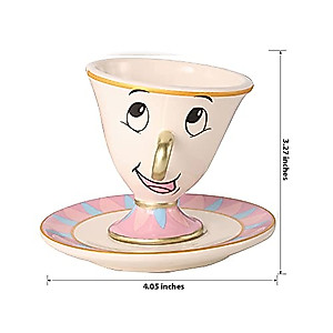 Disney Beauty and the Beast Jewelry Tray - Ceramic Trinket Dish - 3D Chip Ring Dish