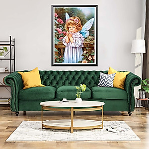 CHOSIGHT 5D Diamond Art Painting Angel Kit - DIY Paint with Diamond Art Christ Round Full Drill Craft, Home Decor Embroidery Set with Canvas, Tools, Sparkling Diamonds - 12x16 inch
