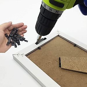 EesTeck 50 Pack Small Sawtooth Picture Hangers Steel Picture Hanging Picture Frames Hangers with Screws Picture Hang Solutions, for Hanging Clock Paintings Artwork Picture Frame Hook Photos (Black)