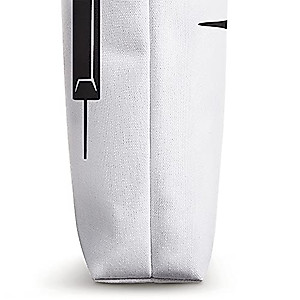 Sound Wave Heart Beat Piano Keys Keyboard Illustration Music Tote Bag