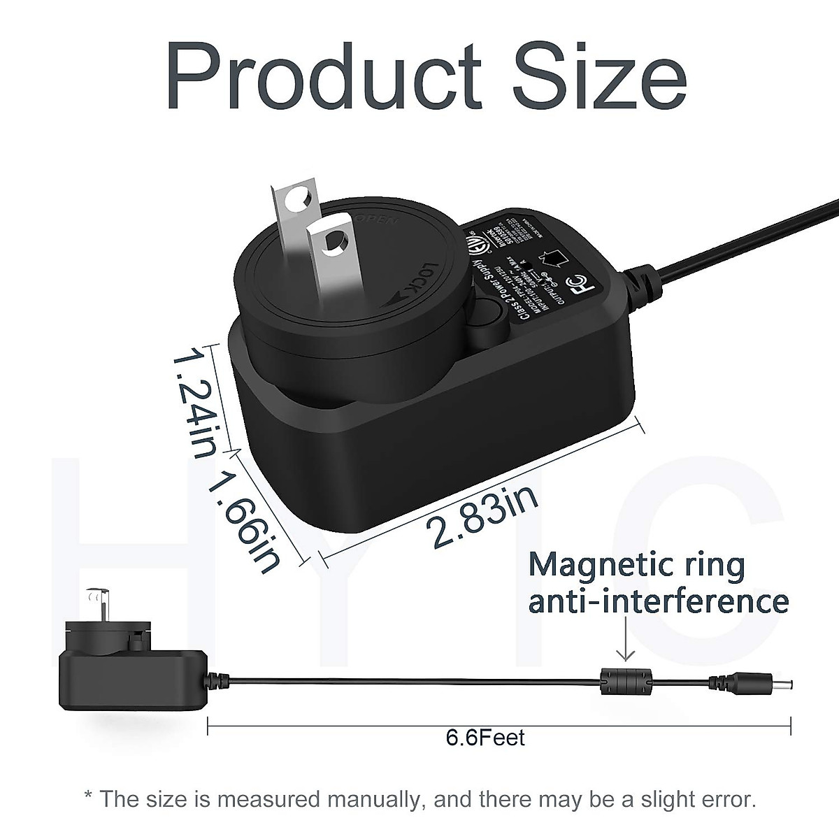 F1TP 21W Power Cord Replacment for Amazon Alexa Echo 1st 2nd Generation, Echo Show 1st Gen, Echo Plus 1st Gen, Echo Look, Echo Link, Fire TV 2nd Gen, 6.6ft Replacement Cord 15V Power Adapter