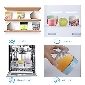 6 Pcs 8.5 oz Mason Jars with Lids, Glass Jars with Airtight Lids, for Salad, Spice, Candy, Jam, Seasoning, Small Meal Prep Containers