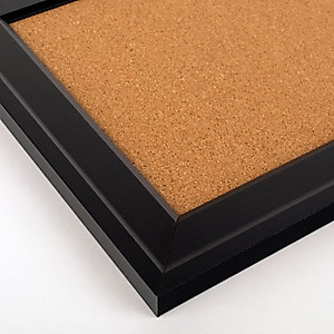 Quartet Cork Bulletin Board, 11” x 17” Framed Corkboard, Black Frame, Small Decorative Hanging Pin Board, Perfect for Office & Home Decor, Home School Message Board or Vision Board, Brown (79279)