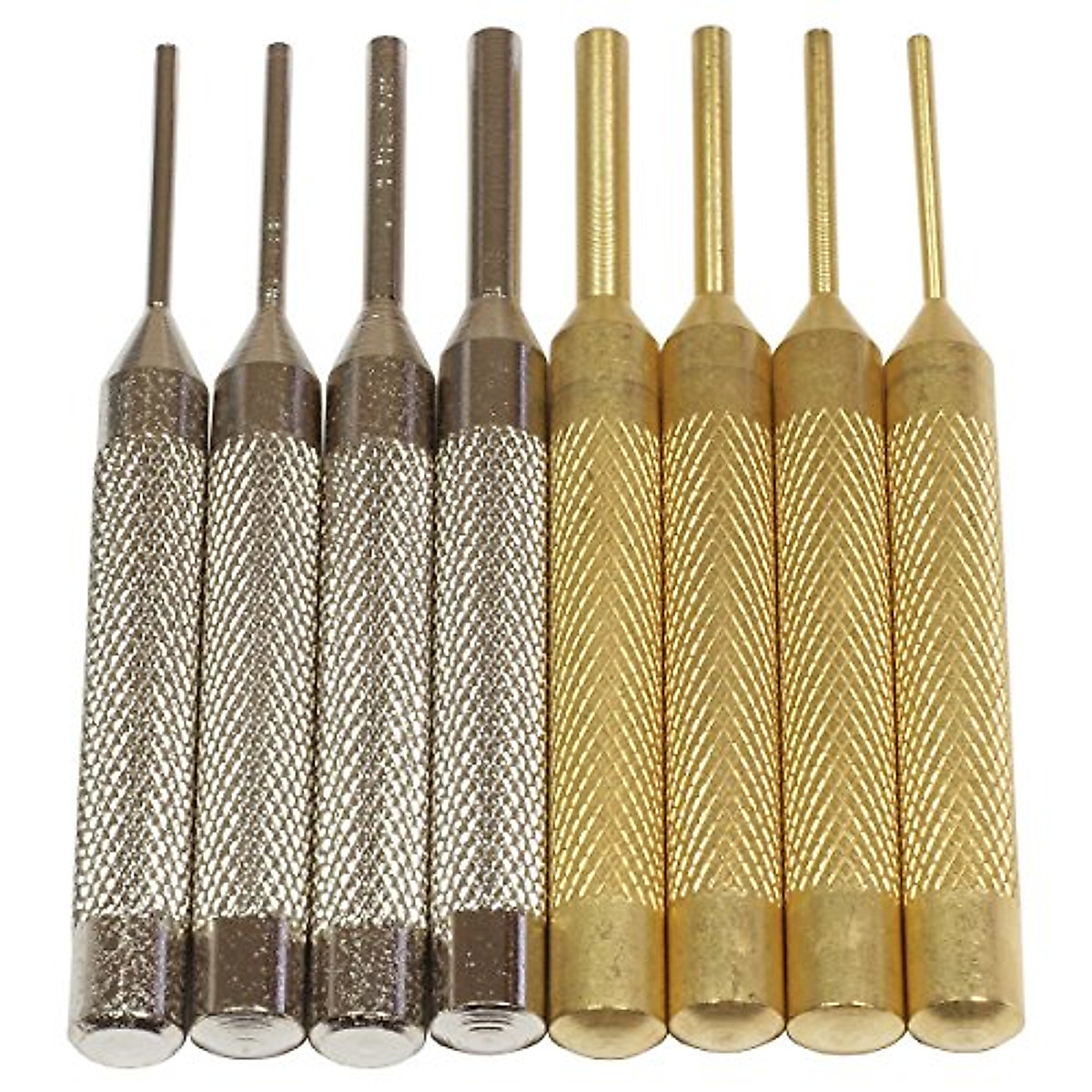 HTS 102F6 8 Pc Brass & Steel Pin Punch Set