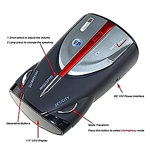 L-SHISM Radar Detector XRS 9880 Car Radar Detector Cobra Full 16-Band Language Anti Radar Detector for Driving Radar detectors for Cars