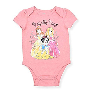 Disney Princess 5-Pack Girls Leotard Bodysuits for Infants and Newborn Babys