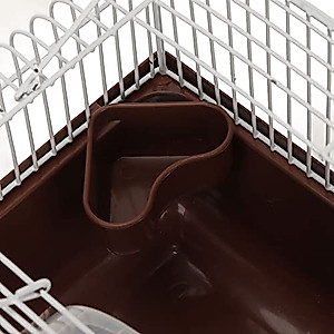 Hamster Cage Portable Outdoor Exercise Yard Fence Top Cover Anti Escape,Hamster Cage Breathable Portable Small Animal House with Water Bottle Bowl Running Wheel for Guinea Pig