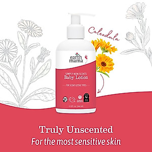 Earth Mama Simply Non-Scents Baby Lotion | Fragrance-free with Organic Calendula + Rooibos for Sensitive Skin, 8-Fluid Ounce