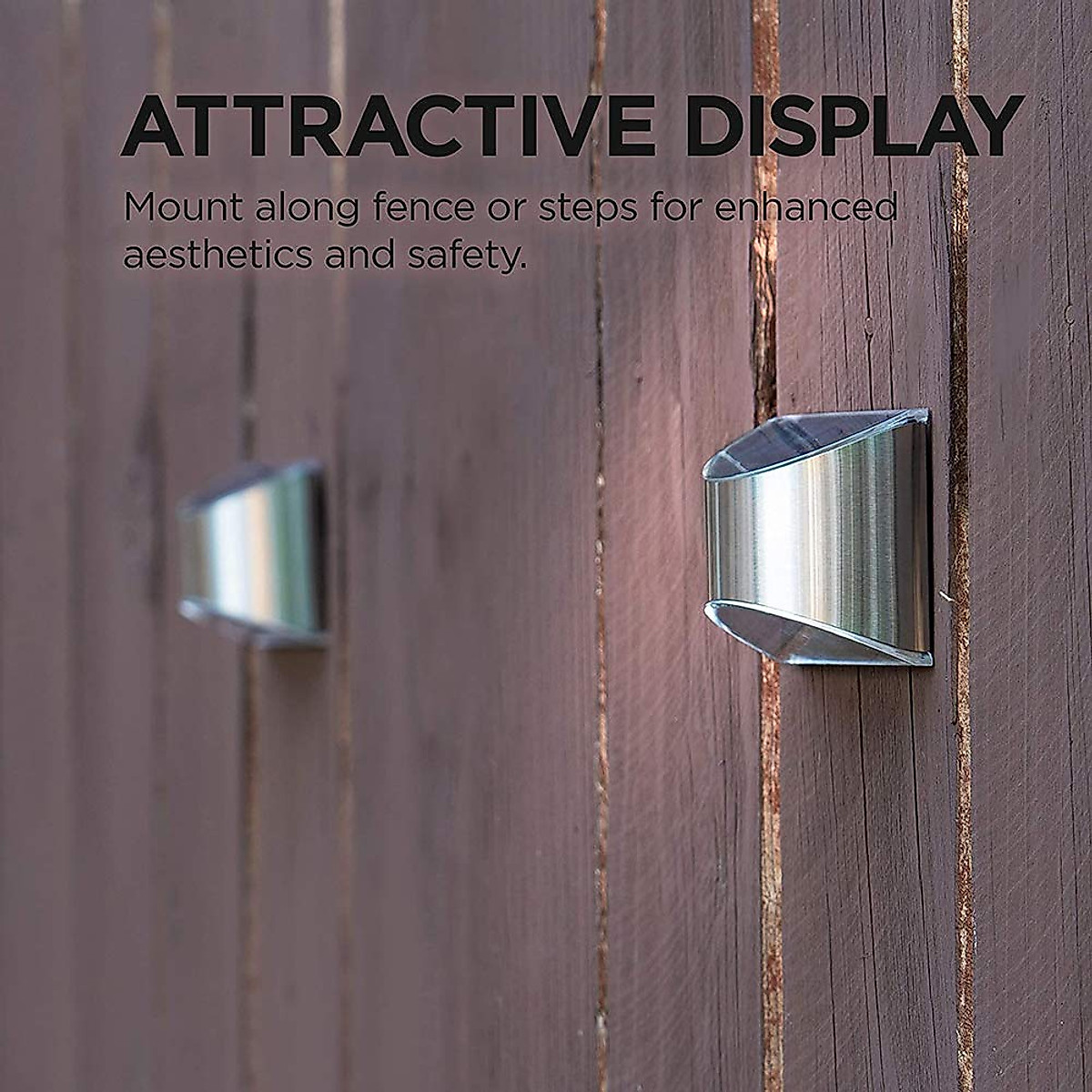 SOLUSTRE LED Outdoor Flood Lights Solar Pathway Light Solar Motion Sensor Light Solar Powered Flood Lights Solar Motion Detector Lights Solar Wall Light Stainless Steel Stair Light