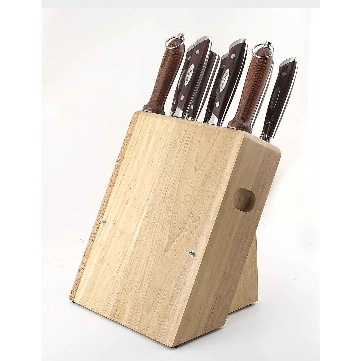 Bavarian Knife Works 12 PCS Kitchen Knife Set, Razor Sharp Blades, Made of German Steel, Ergonomic Pakkawood Handle, Light Weight Easy to Sharpen, No Steak Knives