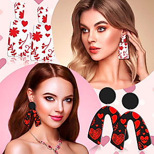 6Pcs Silk Screen Stencils for Clay - Floral Designs for Earring & Jewelry - Valentine's Day