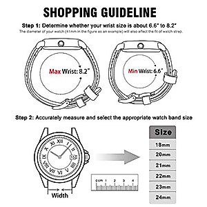 Ritche Genuine 20mm Leather Watch Band for Samsung Galaxy Watch 6 Classic Omega x Swatch Moonswatch Classic Vintage Quick Release Watch Bands for Men Women Compatible with Timex Easy Reader 38mm / Seiko SARB017 / Citizen BN0150-28E / Samsung Galaxy 3 41mm