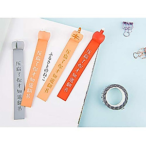 KOOBOOK 4Pcs Lovely Cartoon Dog Cat Hamster Fox Ass Bookmarks Novelty Animal Butt Elasticity Bookmark for Book Reading Gift