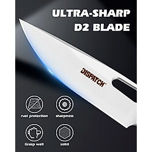 EDC Folding Knife with Clip, 3 Inch D2 Steel Drop Point Blade with G10 Handle, Pocket Knife for Men Women Outdoor Camping Hiking with Thumb Hole and Axis Lock Pocketknife