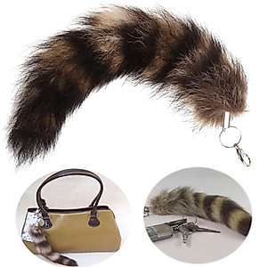 Ankexin for Key Ring Raccoon Coat Tails Chain Keychain Keyring Gift New