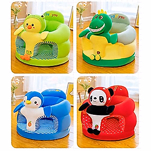 Eyomii 1 Pcs Baby Sitting Chair Cover Animal Shaped Kids Learning Sitting Chair Cover Support Sofa Infant Plush Seats Baby Sofa Seat Cover for Toddlers.(Only Cover)