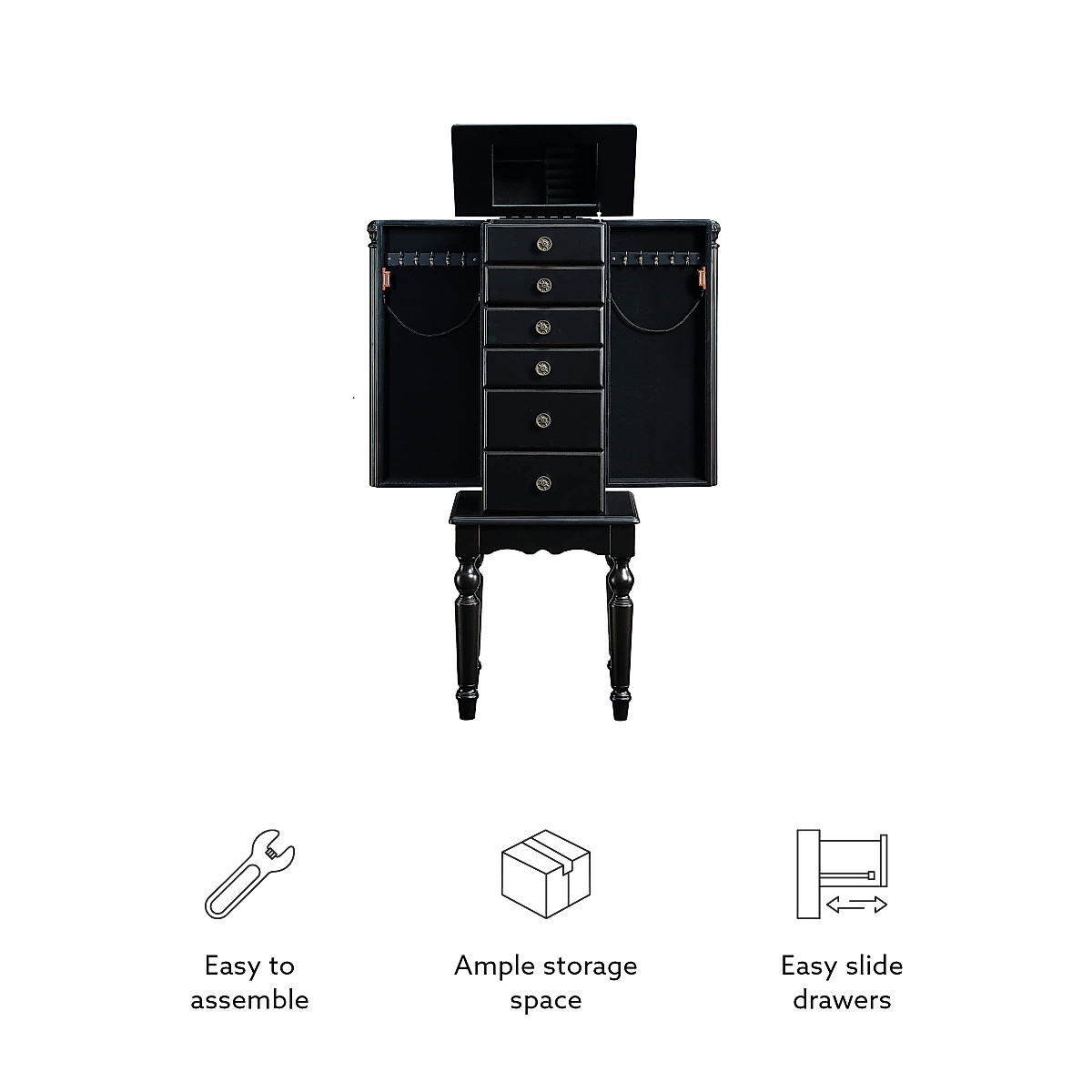 Powell Ebony Jewelry Armoire