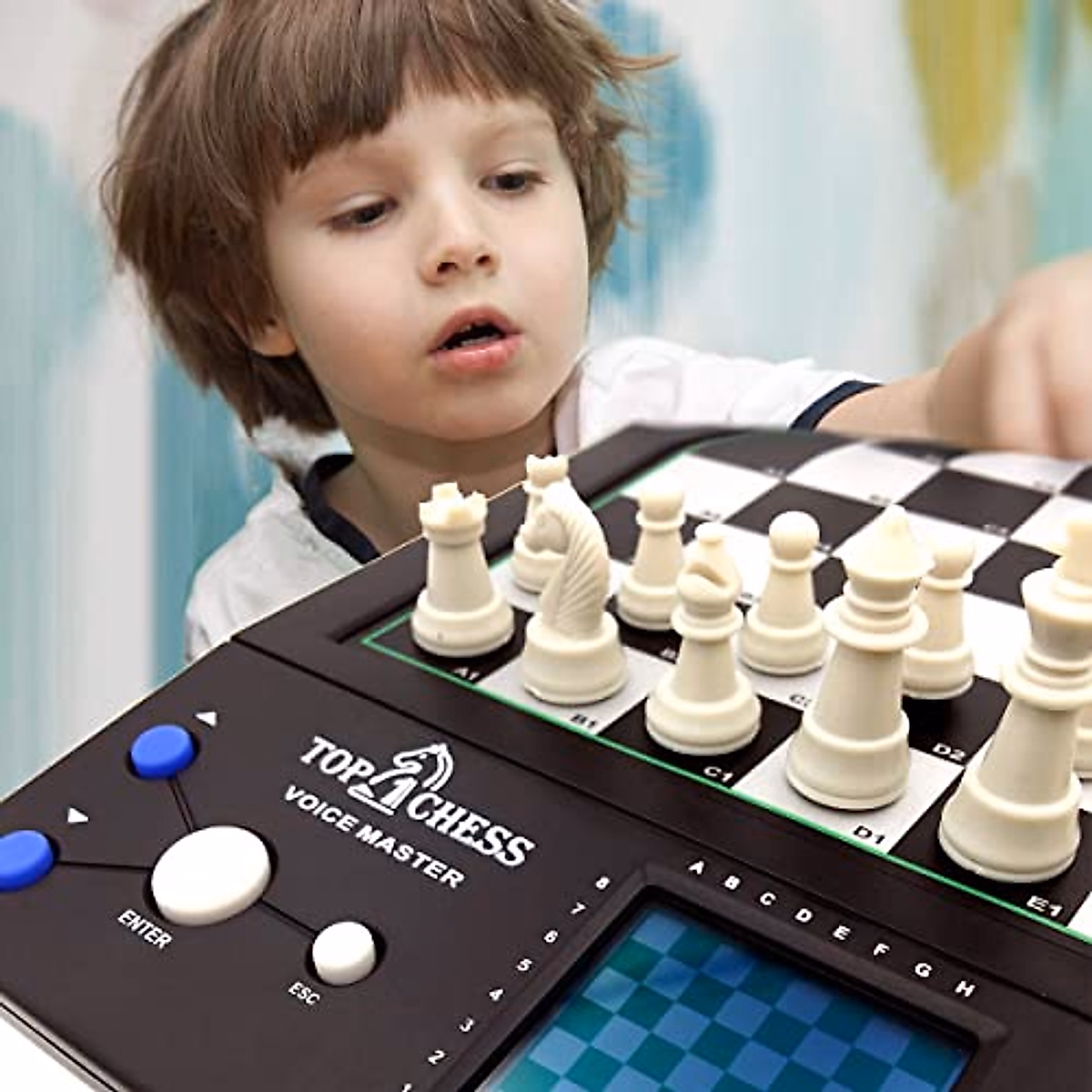 Top 1 Chess 𝗘𝗹𝗲𝗰𝘁𝗿𝗼𝗻𝗶𝗰 𝗖𝗵𝗲𝘀𝘀 𝗦𝗲𝘁 | Chess Sets for Adults | Chess Set for Kids | Voice Chess Computer Teaching System | Chess Strategy Beginners Improving Learning Board Game