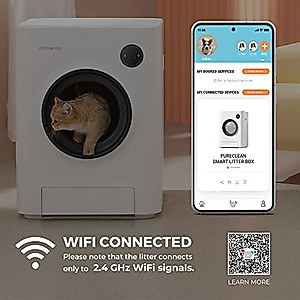 INSTACHEW Purrclean Automatic Self Cleaning Cat Litter Box, Smart App Enabled Litter Box, Large Capacity for Multiple Cats, Secure and Odorless (Purrclean)