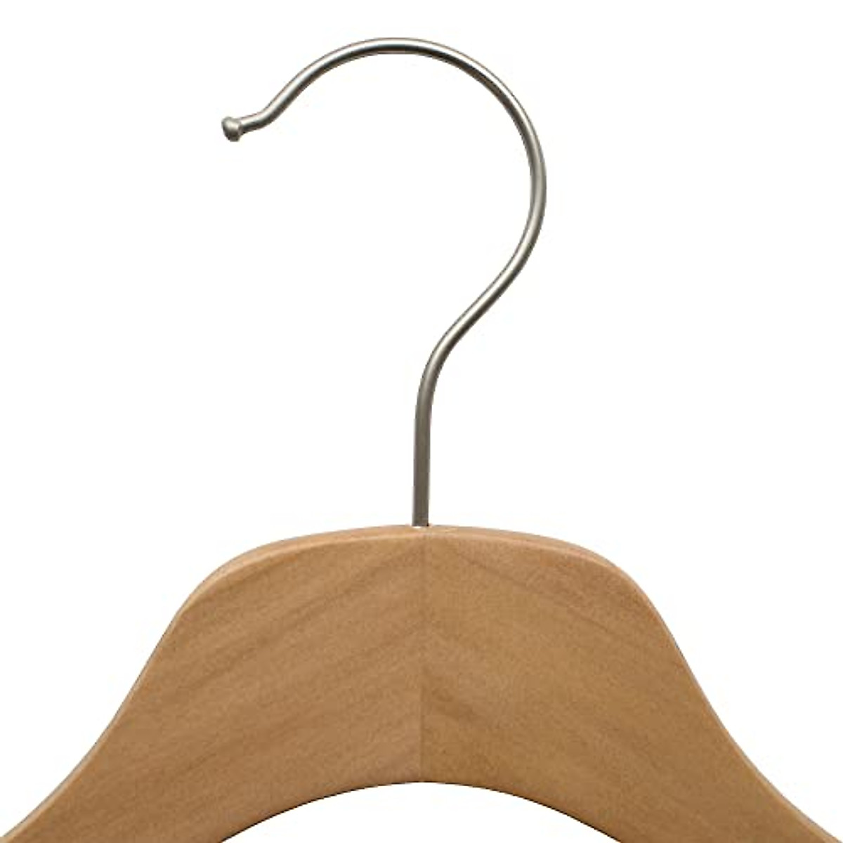 NAHANCO SL7001720 17" Slim Line Space Saving Wooden Shirt/Dress Hanger (Pack of 20), Natural